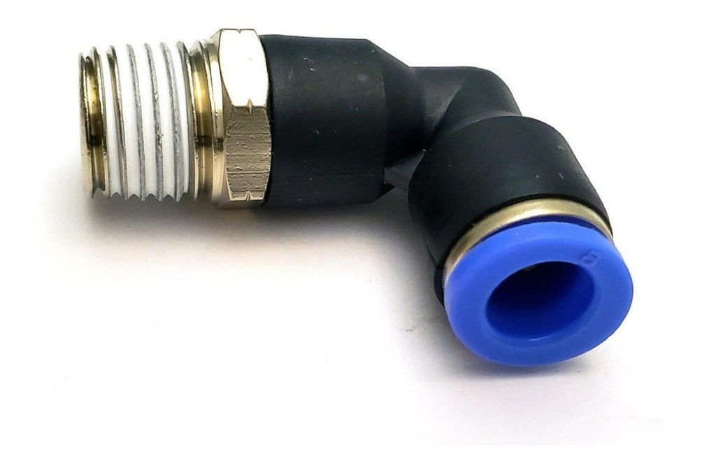 10 Pz De Conector/racor Rápido Neumático Codo 1/4 Npt X 8 Mm | Instrutek